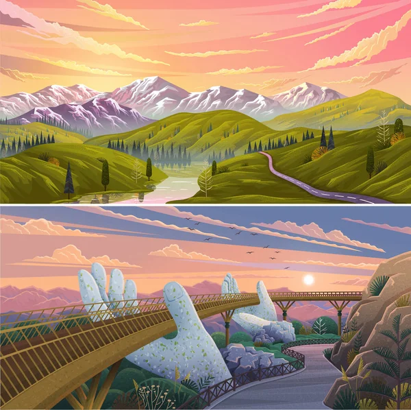 Meandering river Vector Art Stock Images | Depositphotos