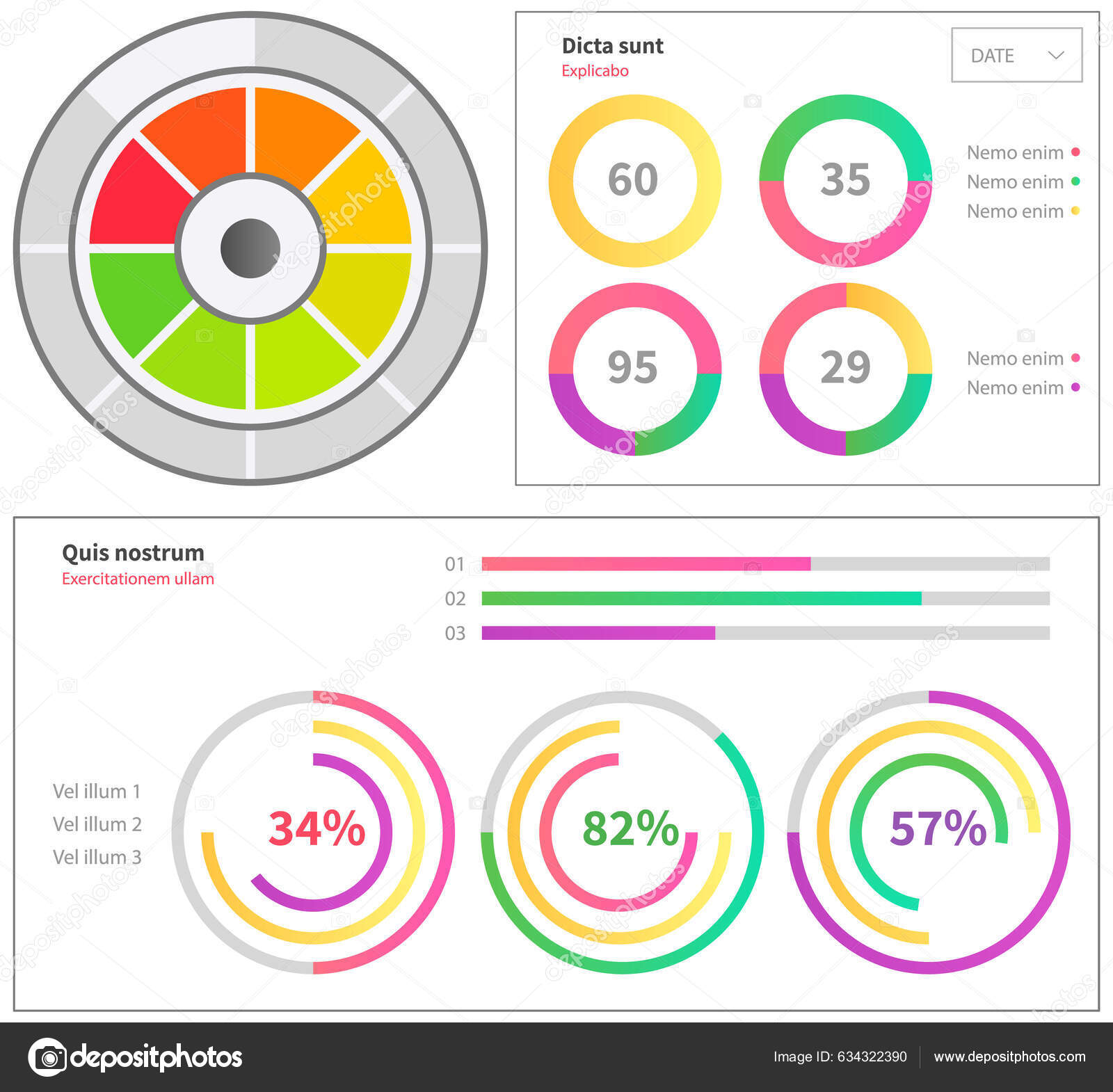 Rainbow Colored Gauge Colorful Scale Fields Subdivisions Rating ...