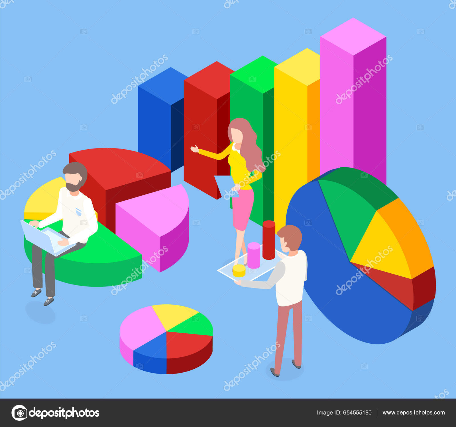 Information Business Statistics Digital Indicator Element Infographics ...