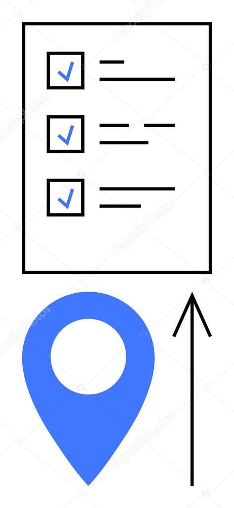 Lista de verificación con tres elementos, cada uno con una marca de ...