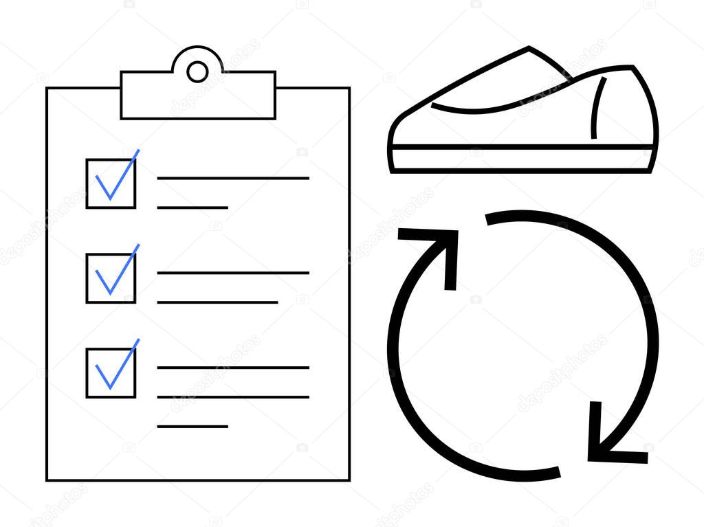 Lista de verificación de sostenibilidad con marcas de verificación ...
