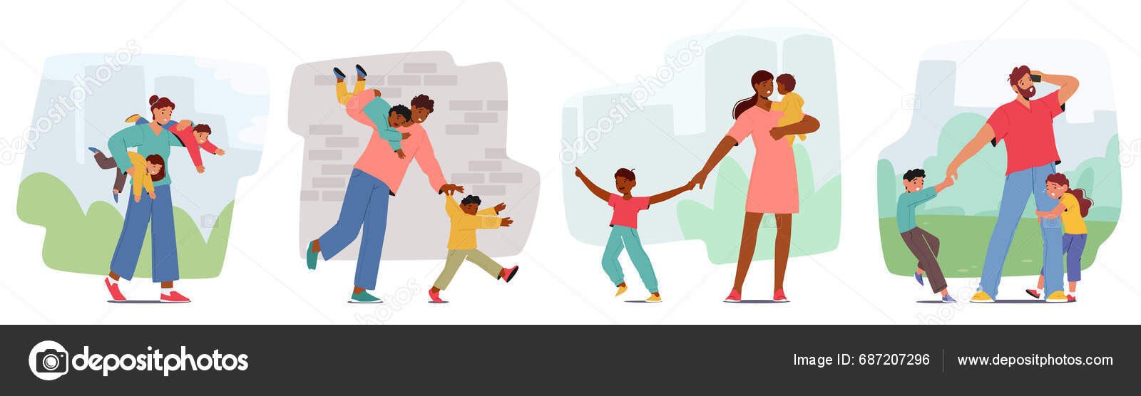 Challenges Parenthood Concept Exhausted Parents Mother Father ... Challenges Parenthood Concept Exhausted Parents Mother Father ...