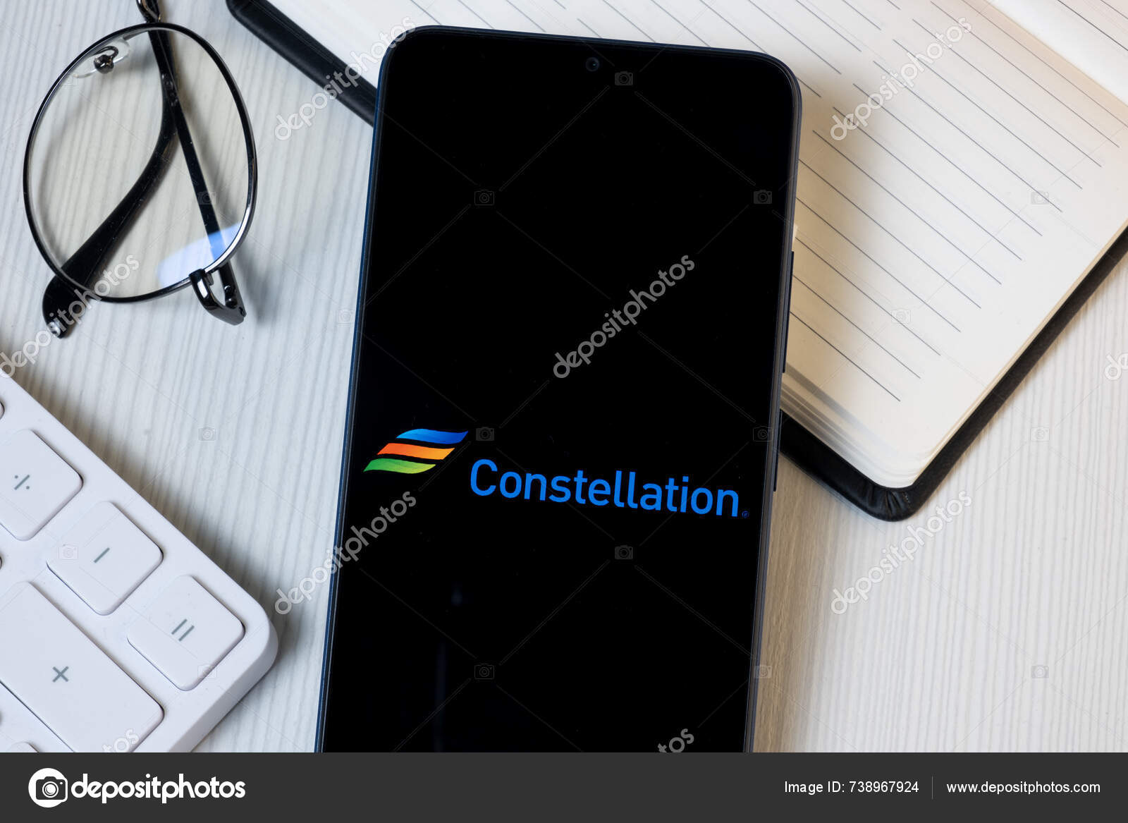 New York Usa June 2024 Constellation Energy Logo Phone Screen — Stock ...