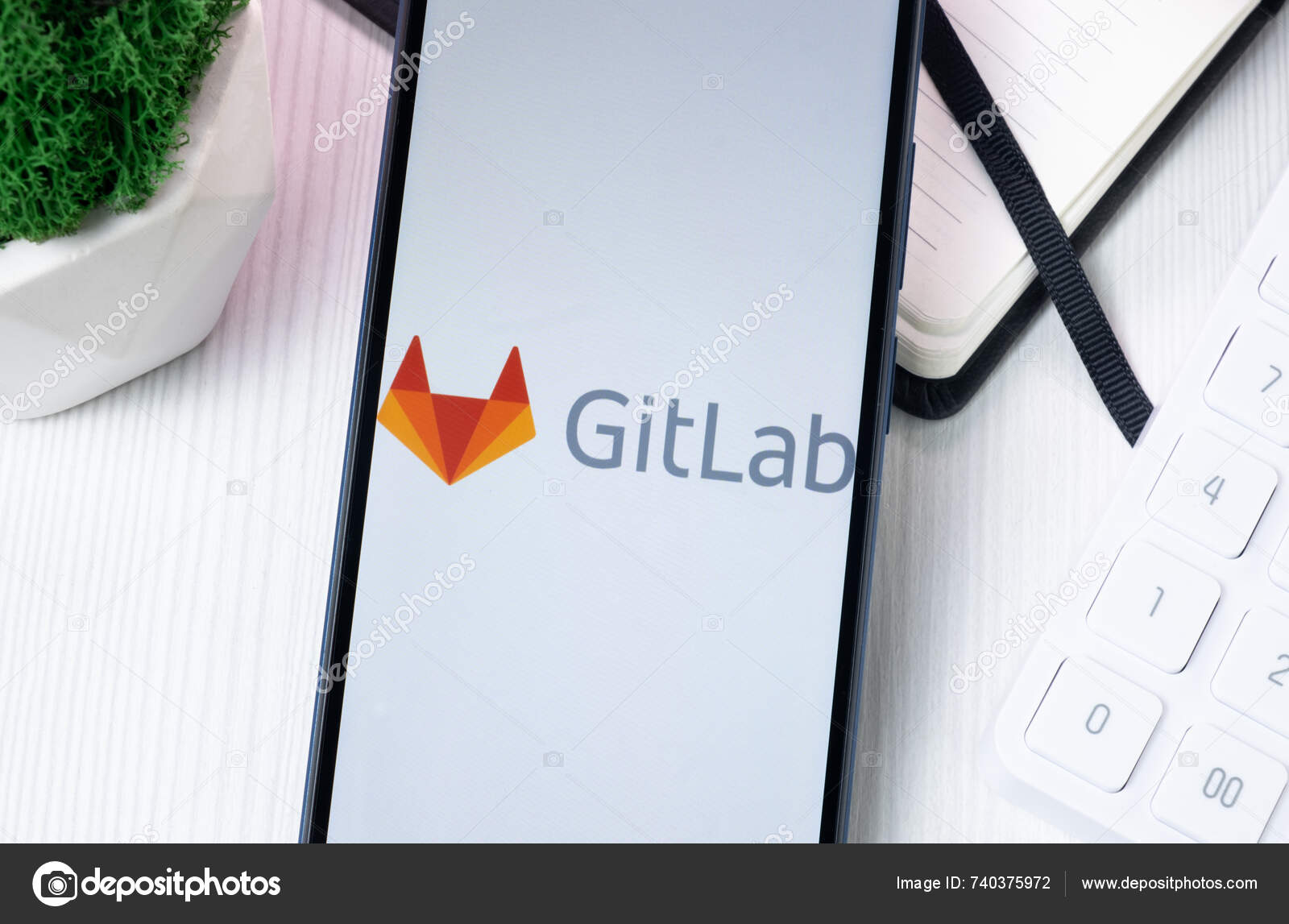 New York Usa August 2024 Gitlab Logo Phone Screen Company — Stock ...
