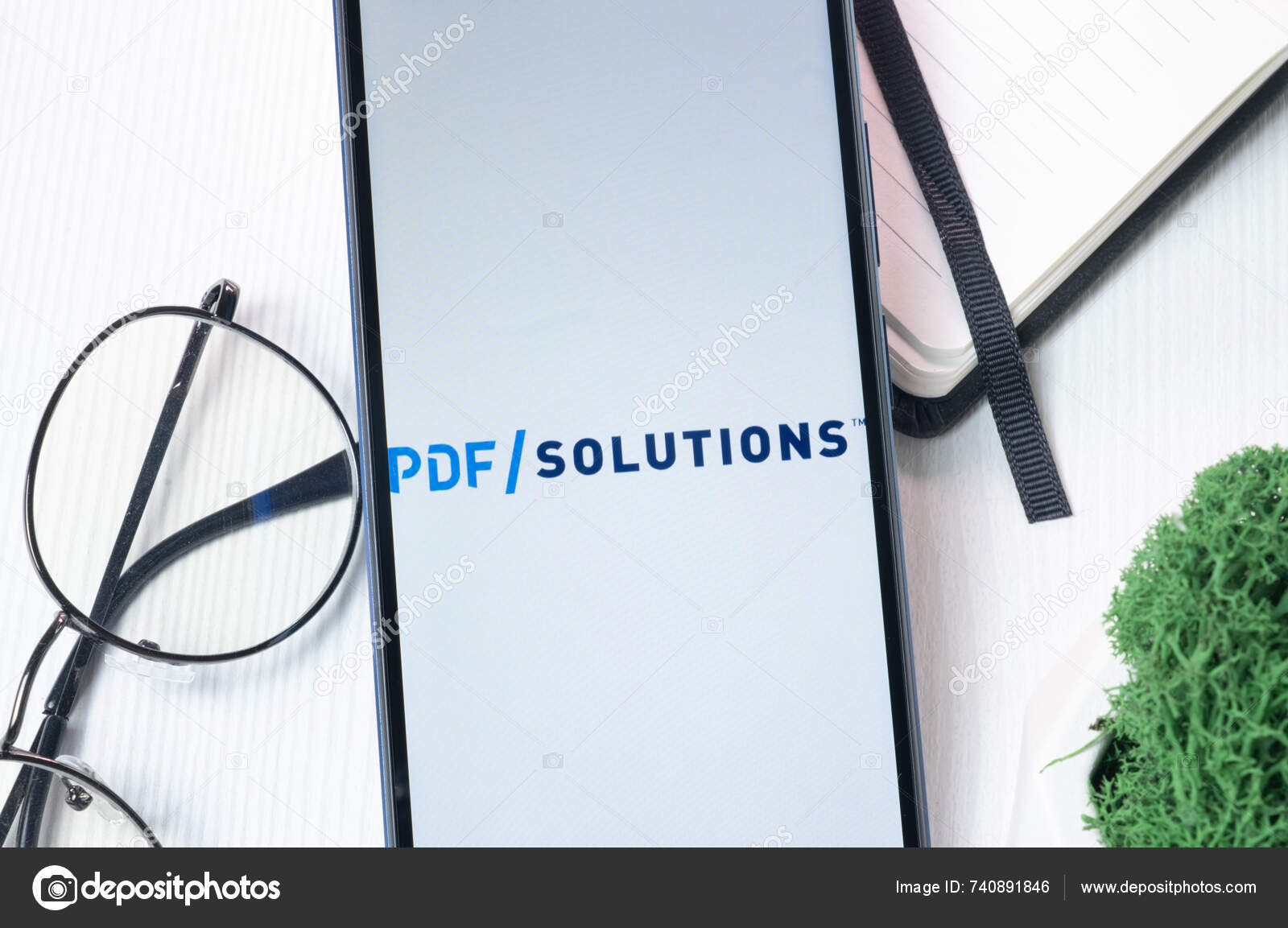 New York Usa August 2024 Pdf Solutions Logo Phone Screen — Stock ...