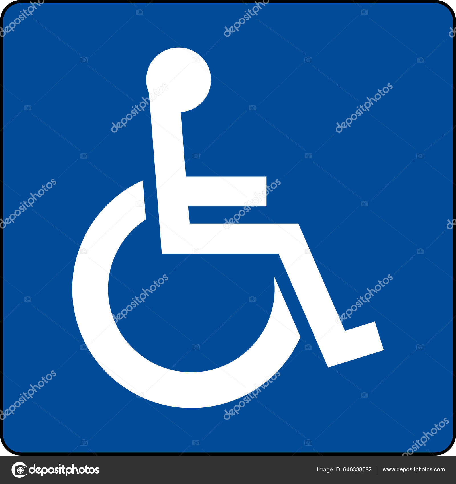 Vettoriale stockSimbolo Internazionale Accessibilità Segno Sfondo Bianco di ©Seetwo #646338582