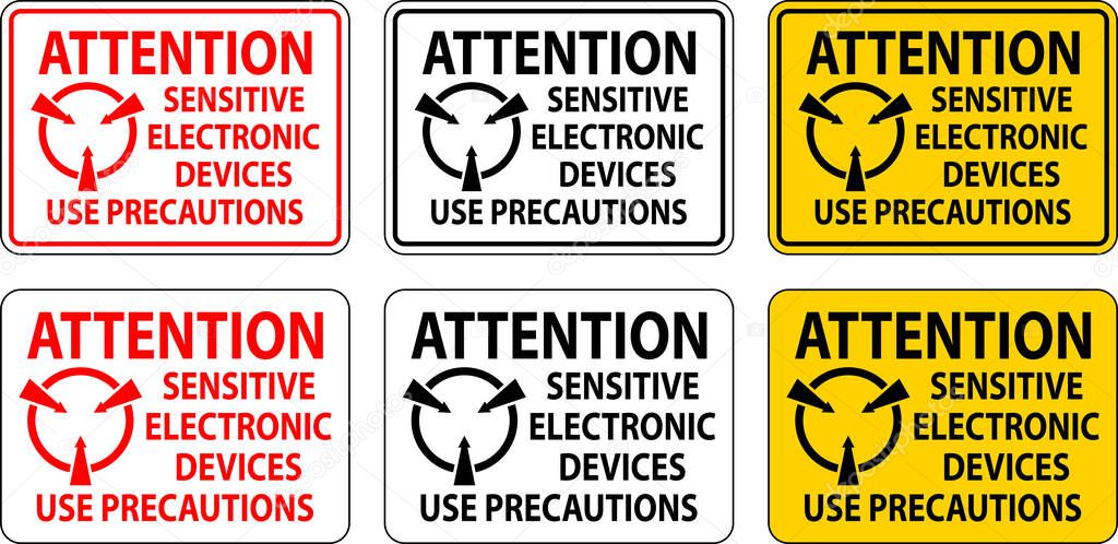 Atención de señal de advertencia estática: los dispositivos ...