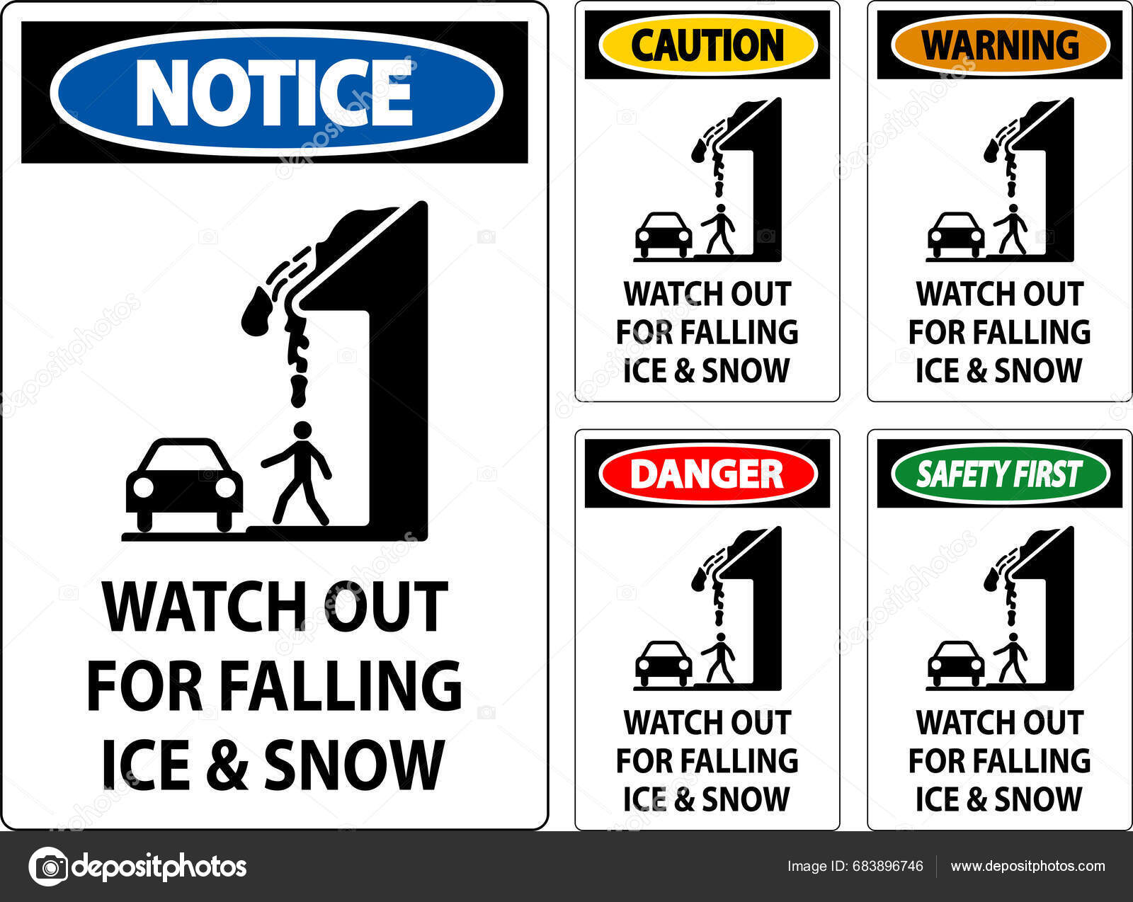 Caution Sign Watch Out Falling Ice Snow Stock Vector by ©Seetwo 683896746 Caution Sign Watch Out Falling Ice Snow Stock Vector by ©Seetwo 683896746