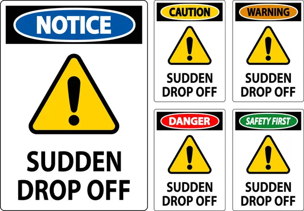 Danger Sign Sudden Drop Stock Vector by ©Seetwo 687760650