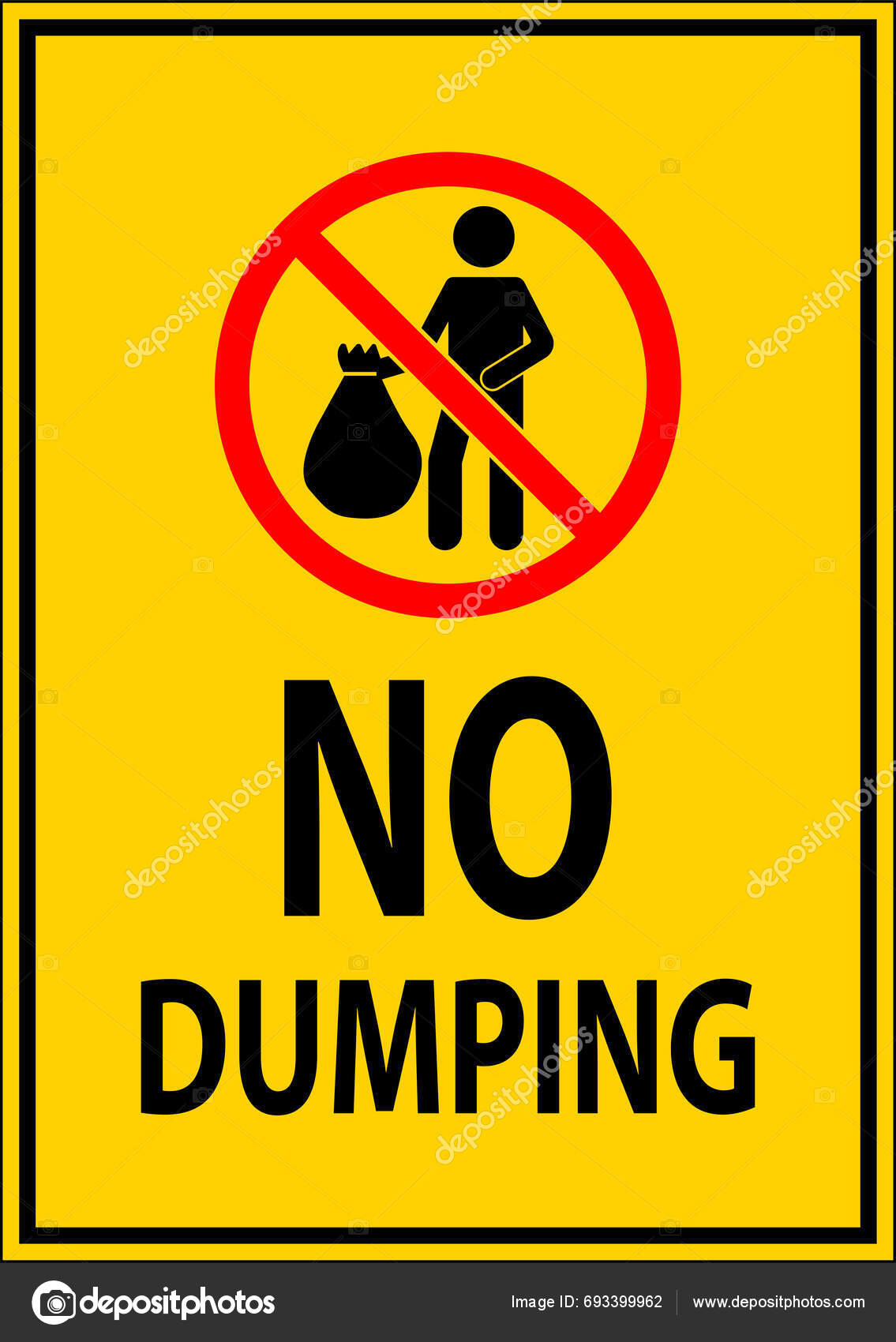 Symbol Dumping Sign Stock Vector by ©Seetwo 693399962