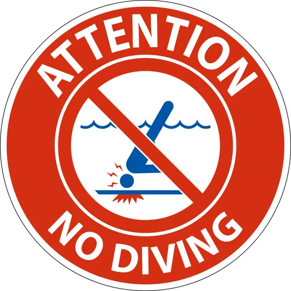 Water Safety Sign Warning Diving Area Stock Vector by ©Seetwo 695955942