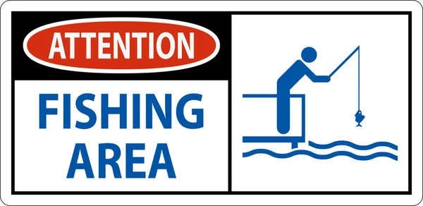 Water Safety Sign Warning Fishing Area Stock Vector by ©Seetwo 695955832