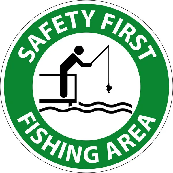 Water Safety Sign Notice Fishing Area Stock Vector by ©Seetwo 695955424