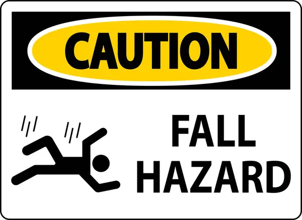Caution Sign Fall Hazard Stock Vector by ©Seetwo 699729418
