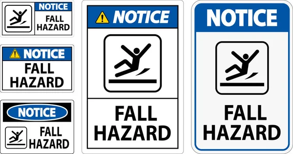 Safety First Sign Fall Hazard Stock Vector by ©Seetwo 699731094