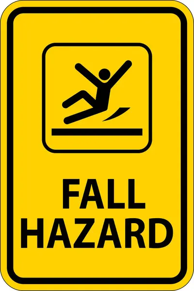 Caution Sign Fall Hazard Stock Vector by ©Seetwo 699906006