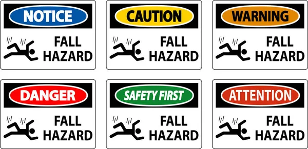 Safety First Sign Fall Hazard Stock Vector by ©Seetwo 699731094