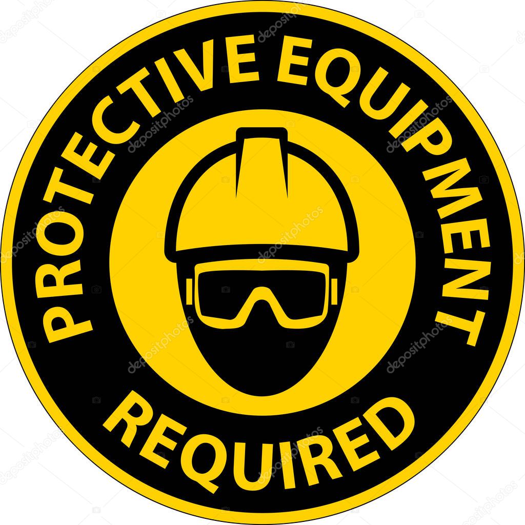 Un símbolo audaz que indica la necesidad de equipos de protección en ...