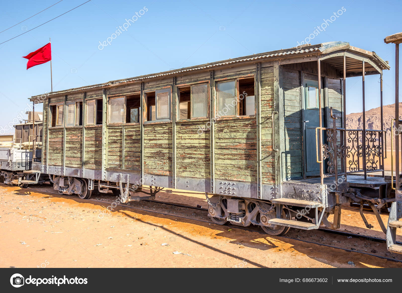 Wadi Rum Jordan October 2023 Old Wagon Train Station Wadi – Stock ...