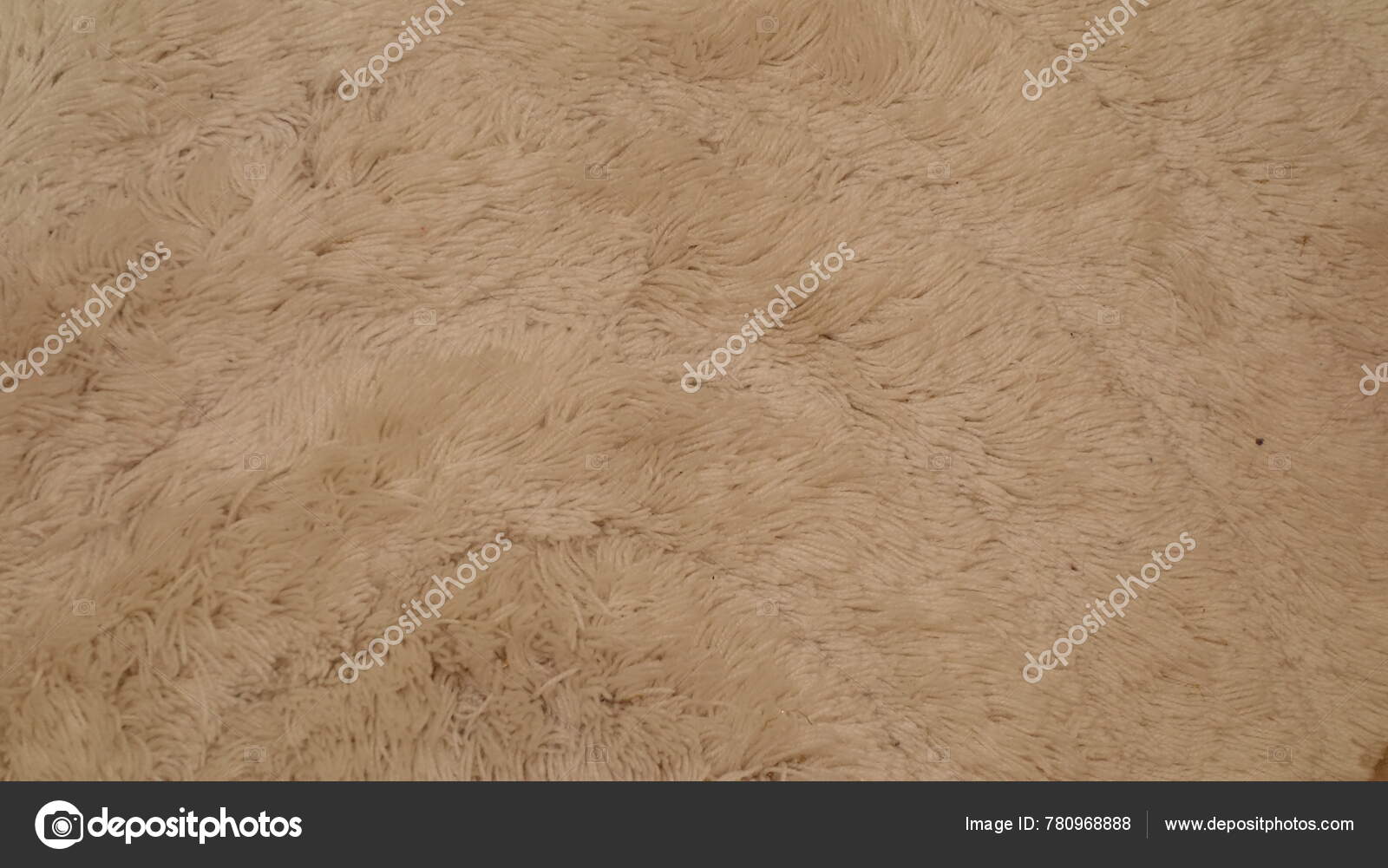 Close Texture Soft Beige Shaggy Carpet Intricate Fiber Details — Stock ...