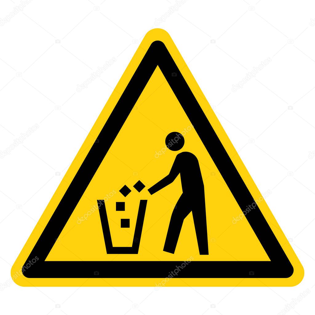 Reciclaje de basura signo de símbolo de interés, ilustración vectorial ...