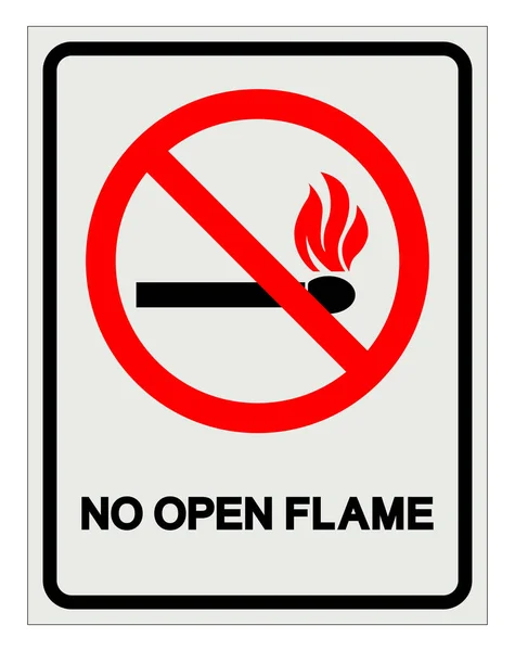 Caution No Open Flames Symbol Sign ,Vector Illustration, Isolate On ...