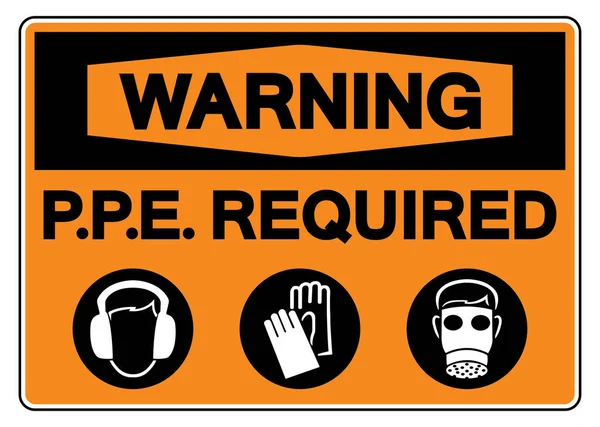 Safety First PPE Required Symbol Sign, Vector Illustration, Isolated On ...