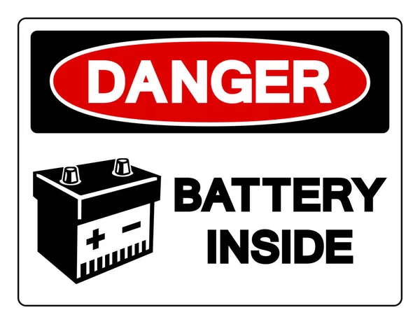 Danger Battery Charging Area Symbol Sign, Vector Illustration, Isolate ...