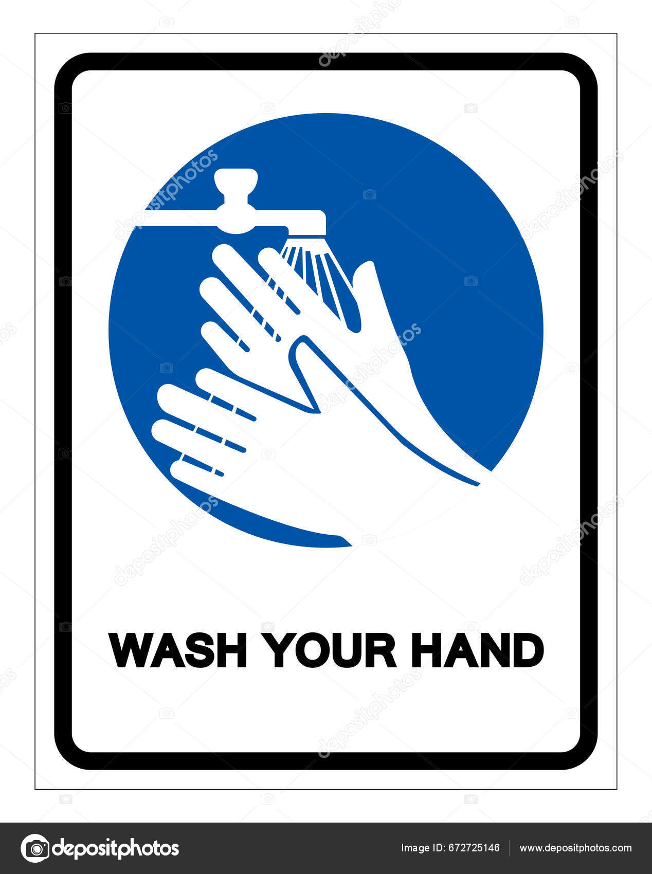 Wash Your Hand Symbol Sign Vector Illustration Isolated White ...