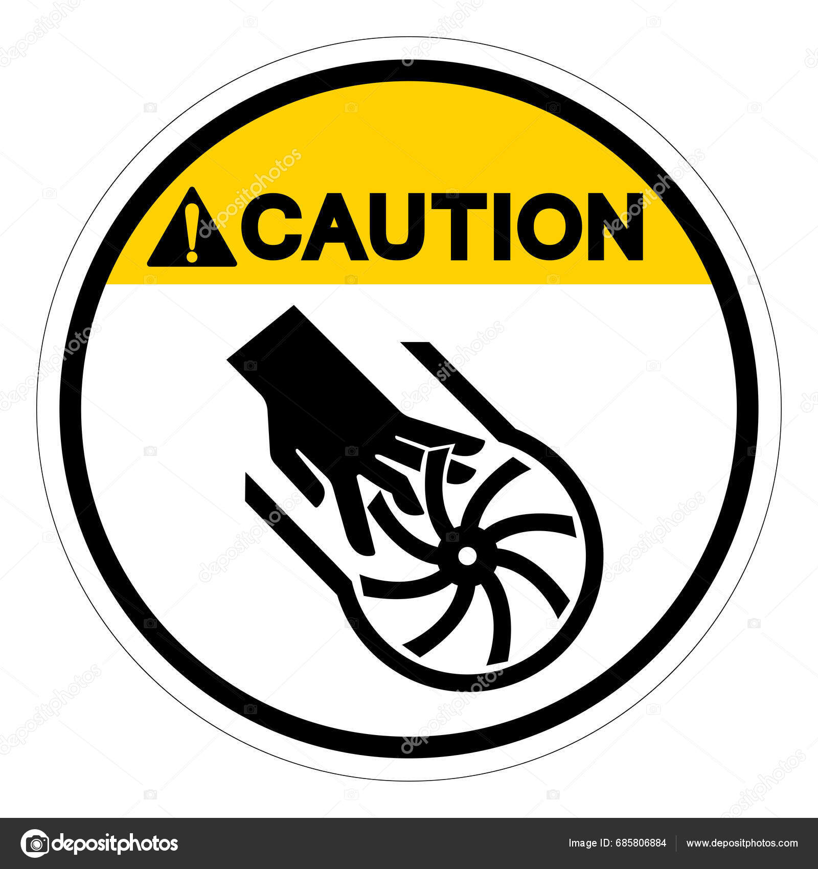 Caution Cutting Fingers Impeller Blade Symbol Sign Vector Illustration ... Caution Cutting Fingers Impeller Blade Symbol Sign Vector Illustration ...