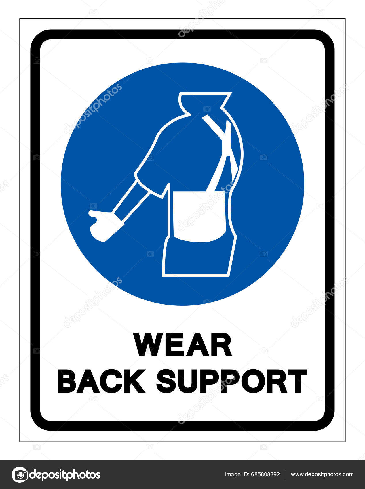 Wear Back Support Symbol Sign Vector Illustration Isolated White ...