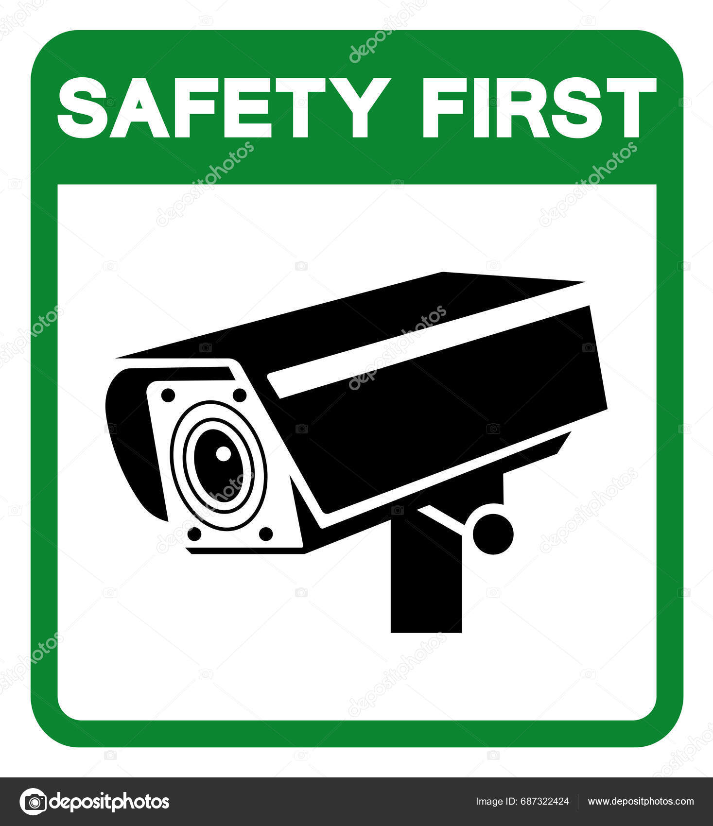 Simbol Cctv Pertama Keamanan Ilustrasi Vektor Isolasi Pada Label Eps10 ...