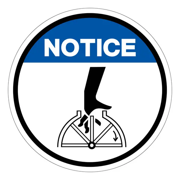 Notice Moving Part Cause Injury Symbol Sign Vector Illustration Isolate ...