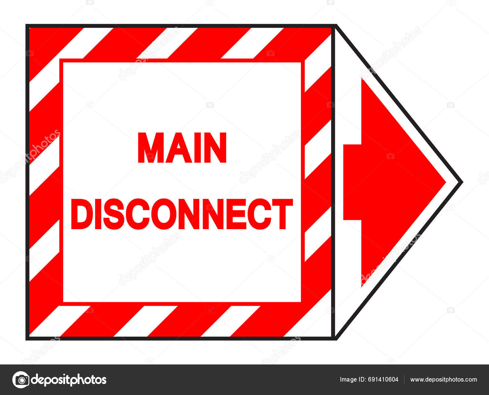 Main Disconnect Symbol Sign Vector Illustration Isolate White ...