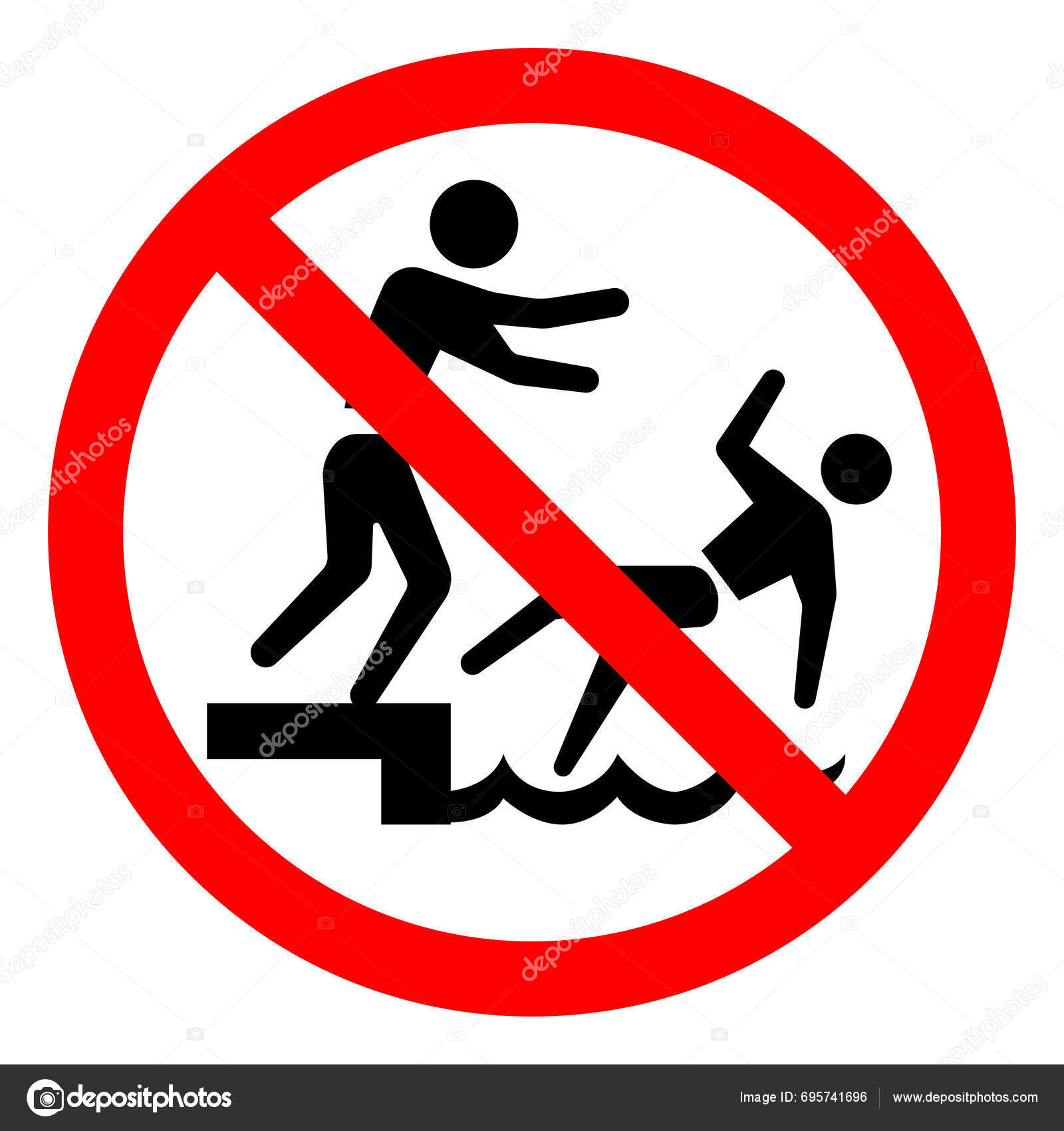 Pushing Symbol Sign Vector Illustration Isolate White Background Label ...