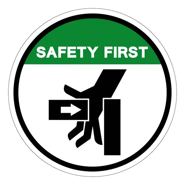 Safety First Crush Force Symbol Sign Vector Illustration Isolate White ...