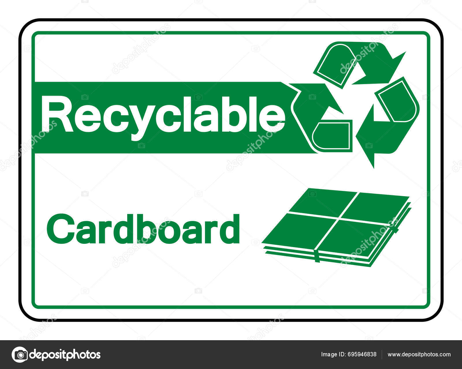Cardboard Symbol Sign Vector Illustration Isolate White Background ...