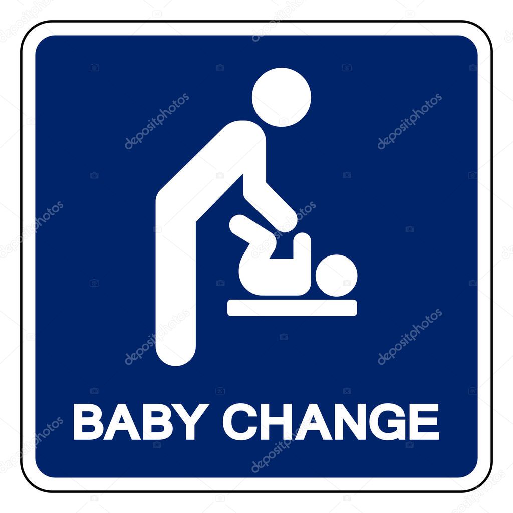 Signo de símbolo de cambio de bebé, ilustración vectorial, aislado en ...