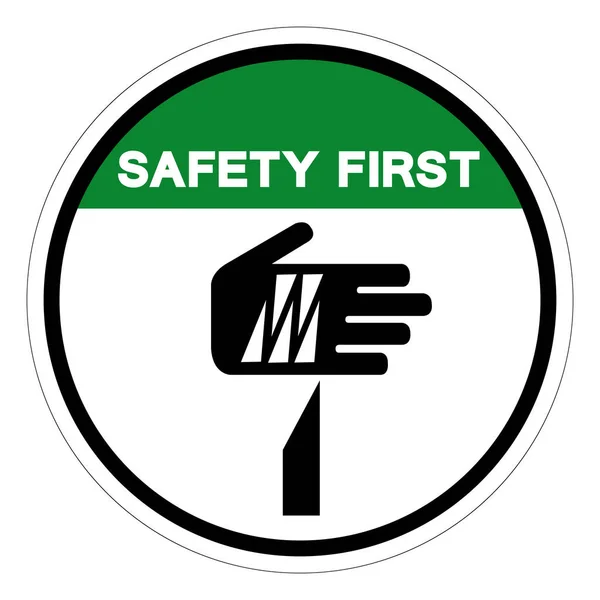 Safety First Cutting Hand Moving Parts Symbol Sign Vector Illustration ...
