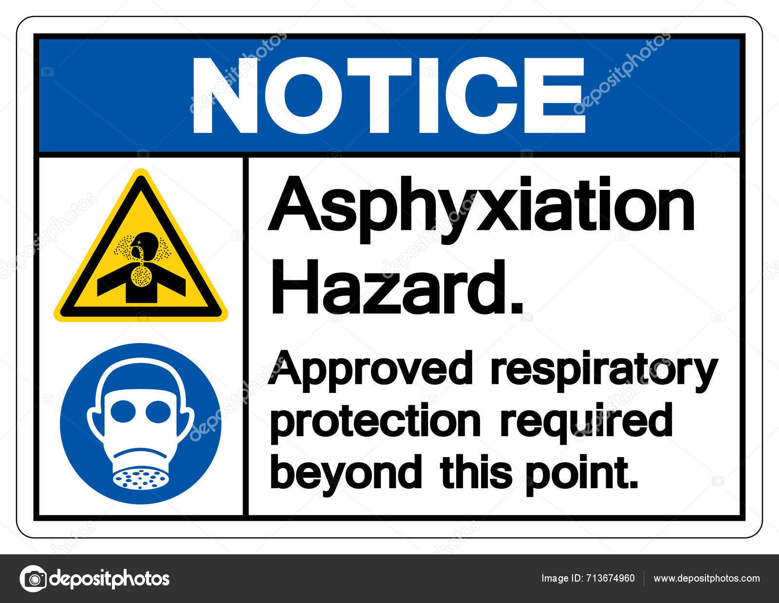 Image vectorielle Avis Signe Danger D'asphyxie Illustration Vectorielle ...