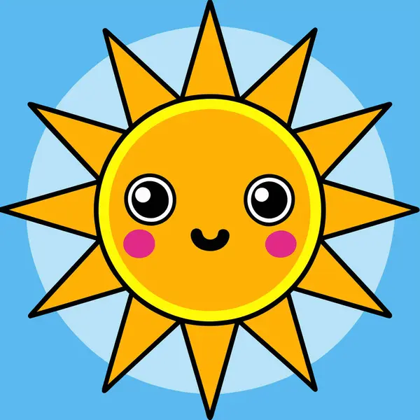 Sol infantil imágenes de stock de arte vectorial | Depositphotos