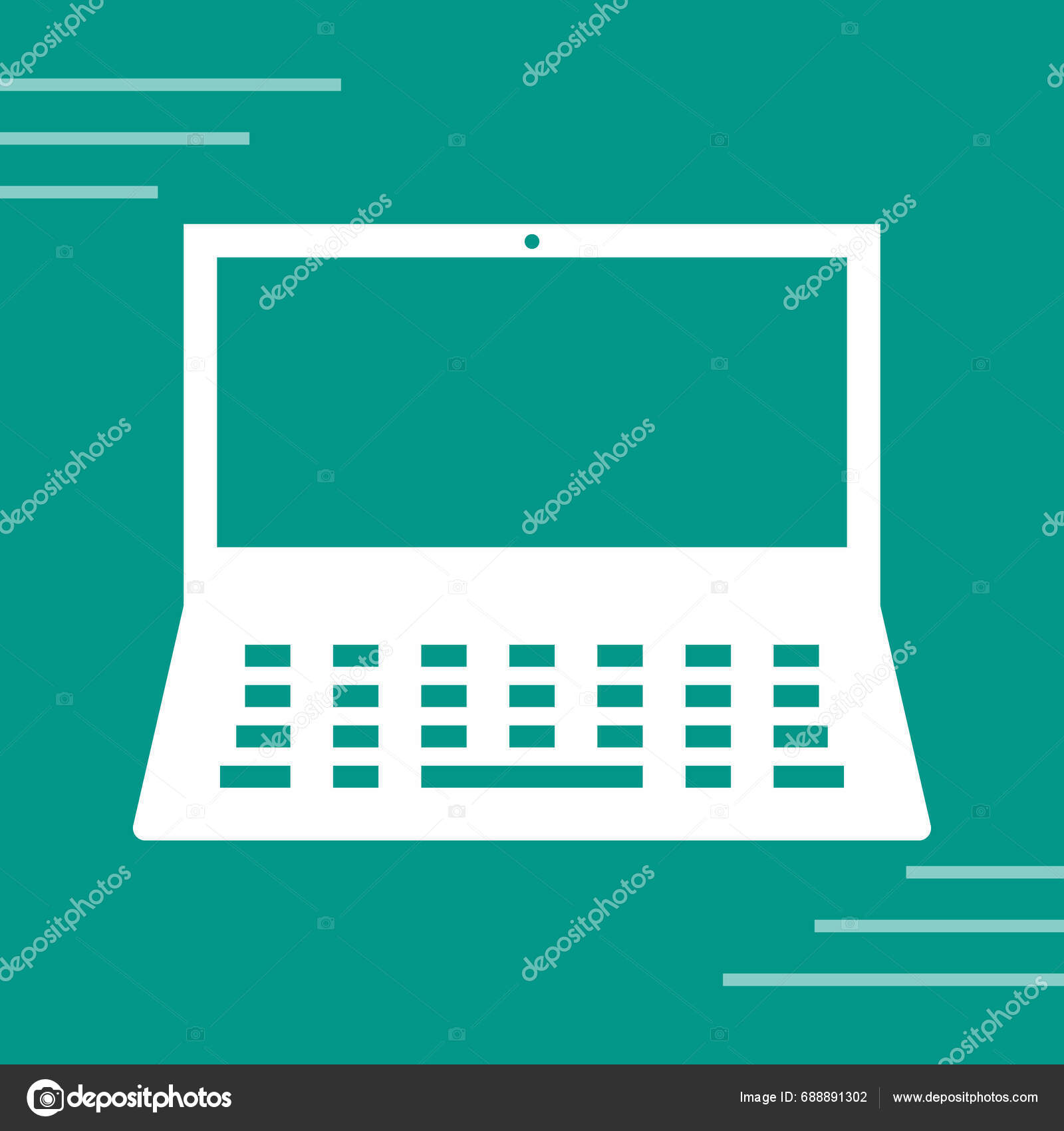 Computer Icon White Background Vector Illustration Stock Vector by ...