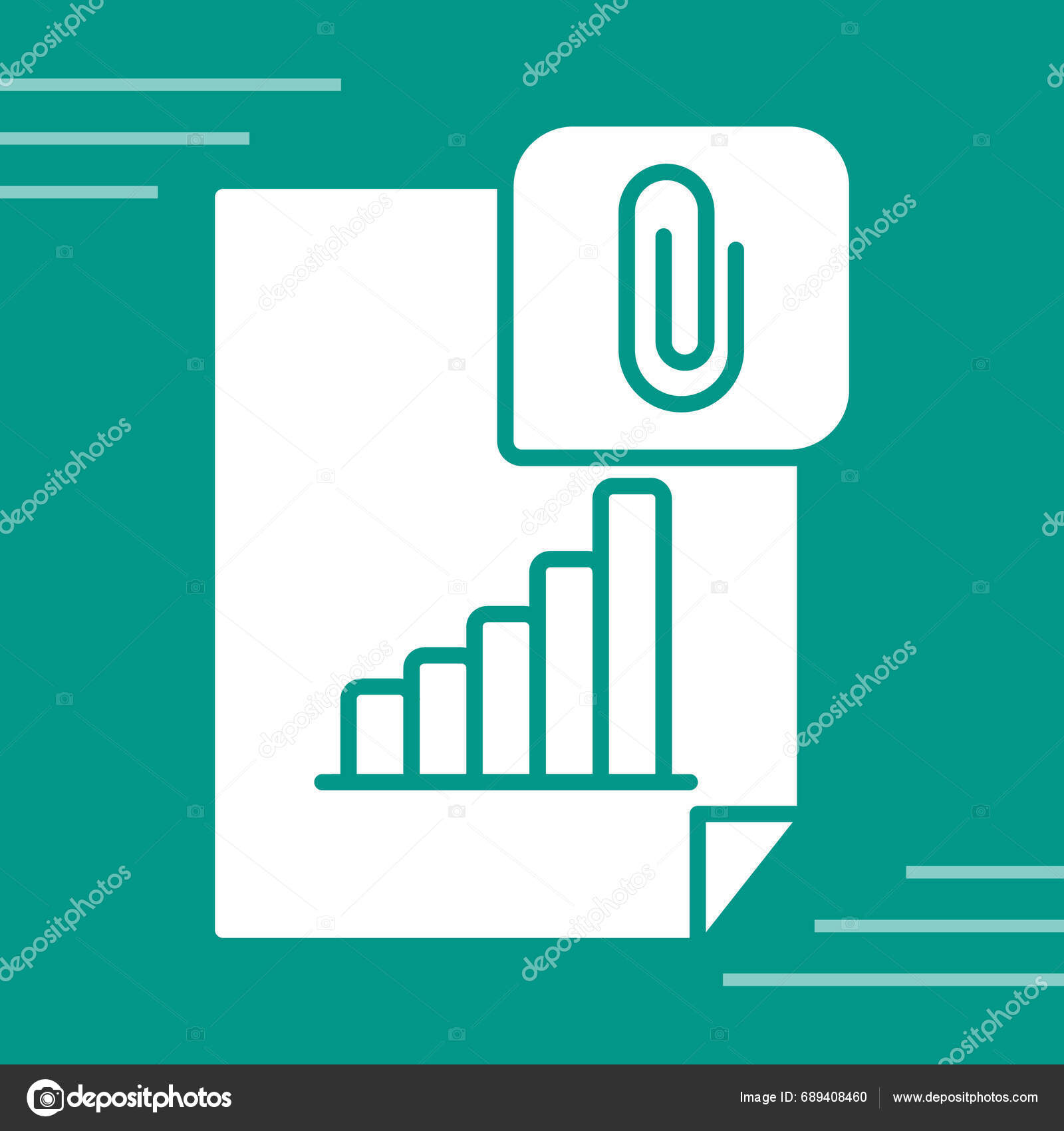Green Line Graph Chart Icon Isolated Blue Background Report Diagram ...