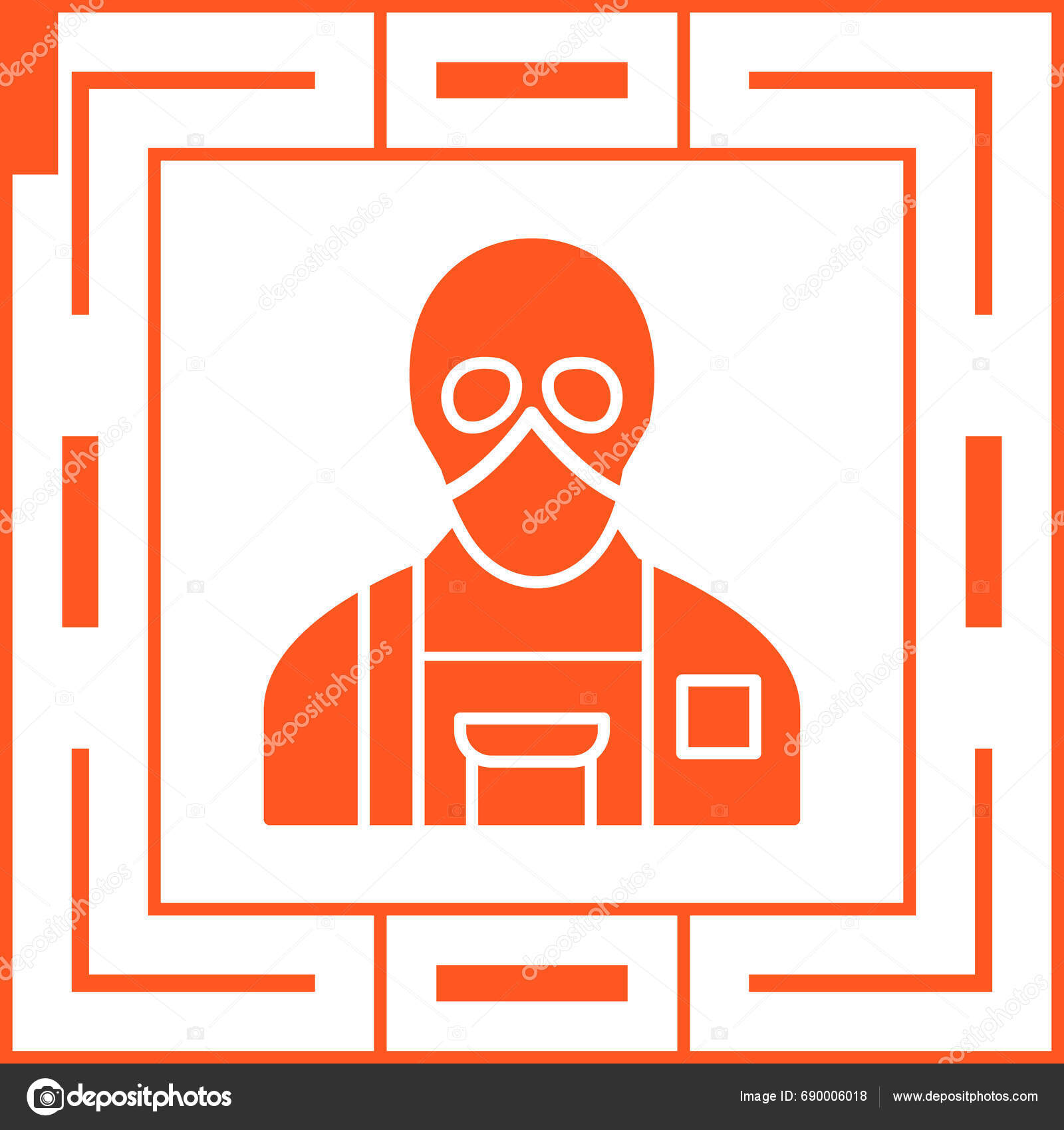 Worker Icon Trendy Style Isolated Background Stock Vector by ...