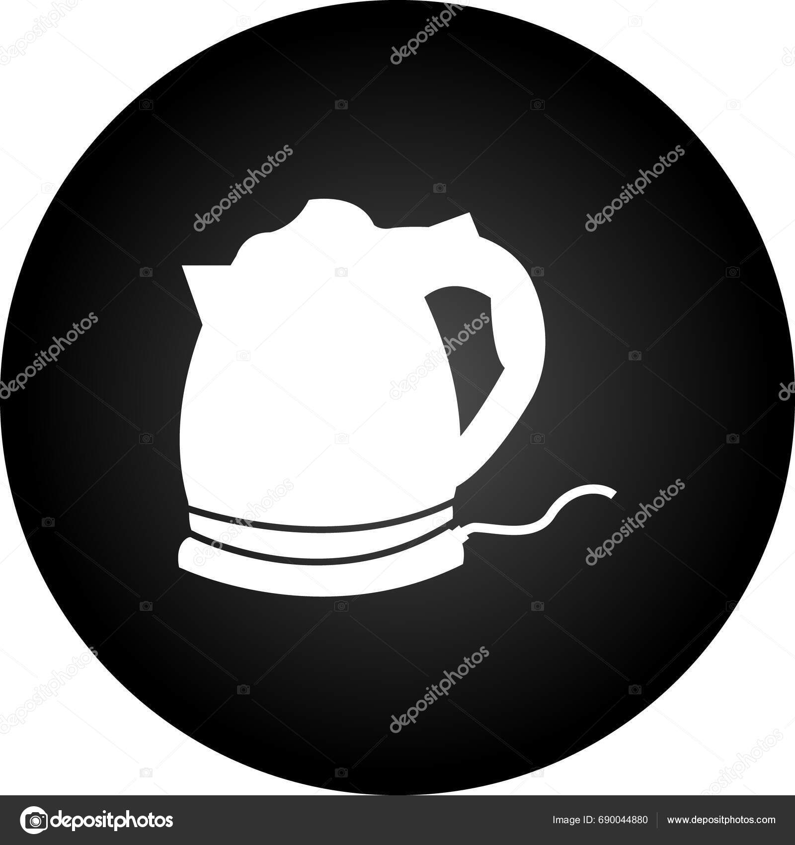 Tea Kettle Icon Simple Style White Background Vector Illustration Stock ...