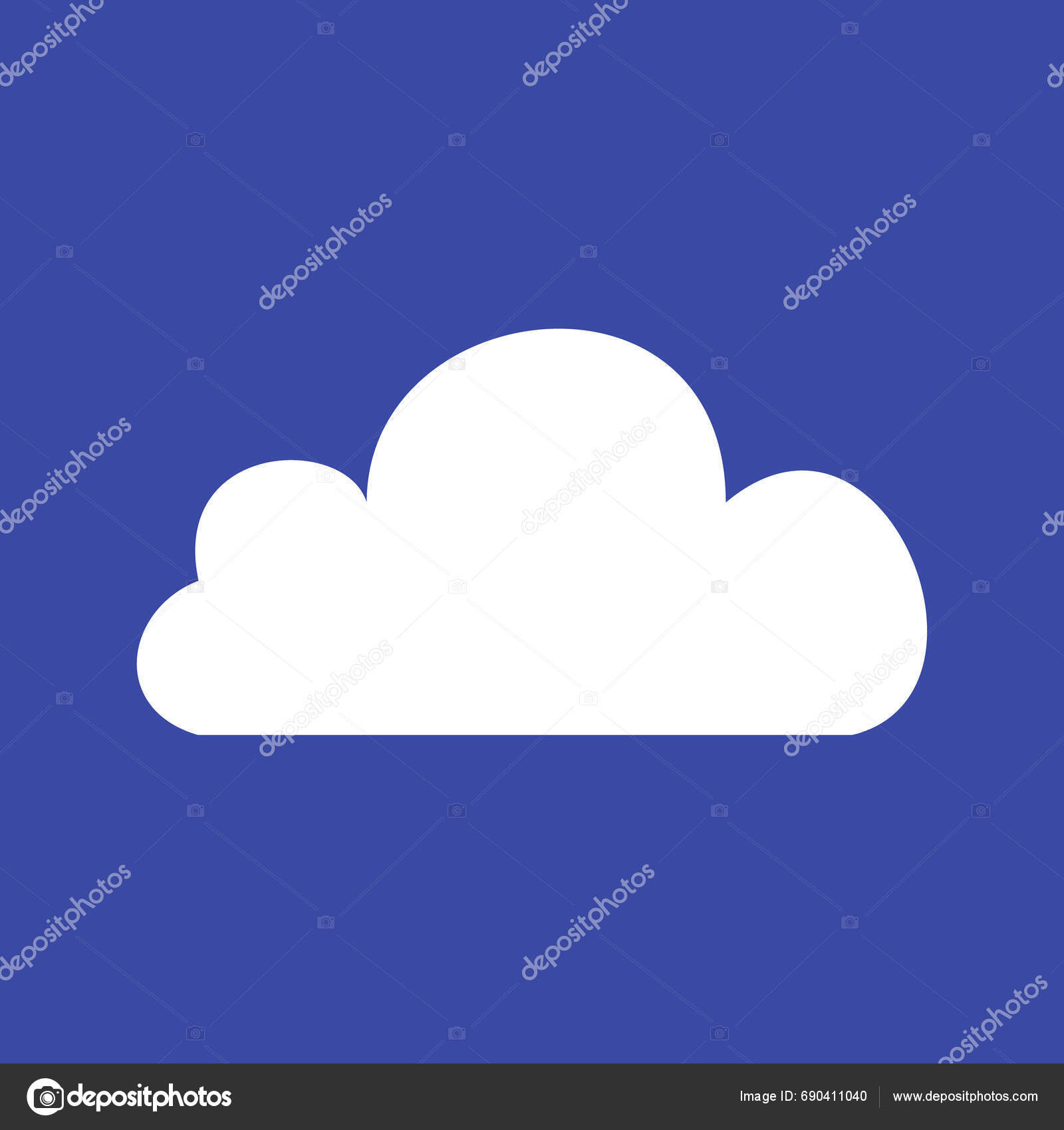 Vector Cloud Icon White Background Stock Vector by ©GraphicNehar 690411040