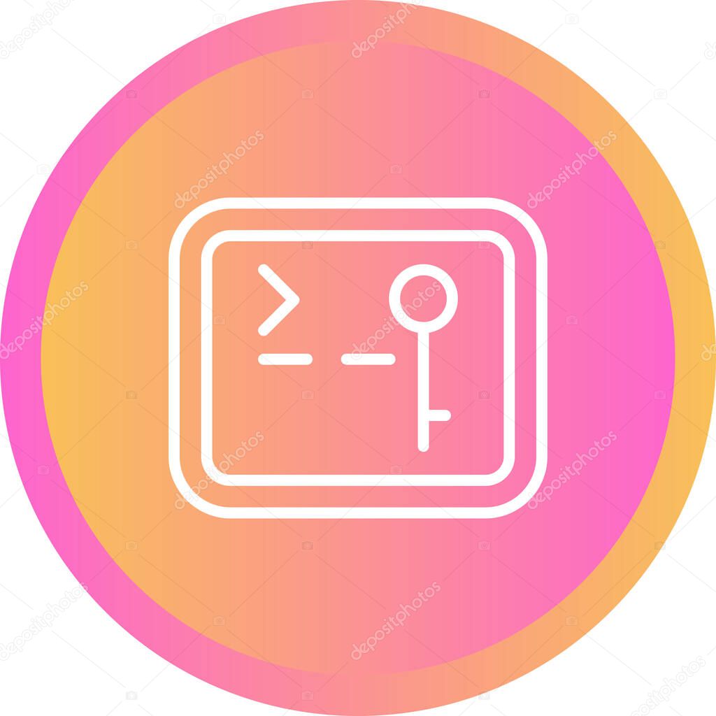 SSH Icono de acceso, ilustración vectorial diseño simple 2025
