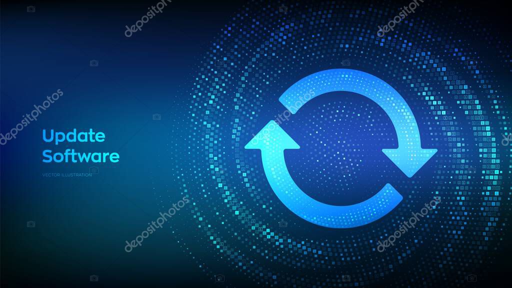 Actualizar Software Icono Sincronización Actualizar Concepto Versión ...