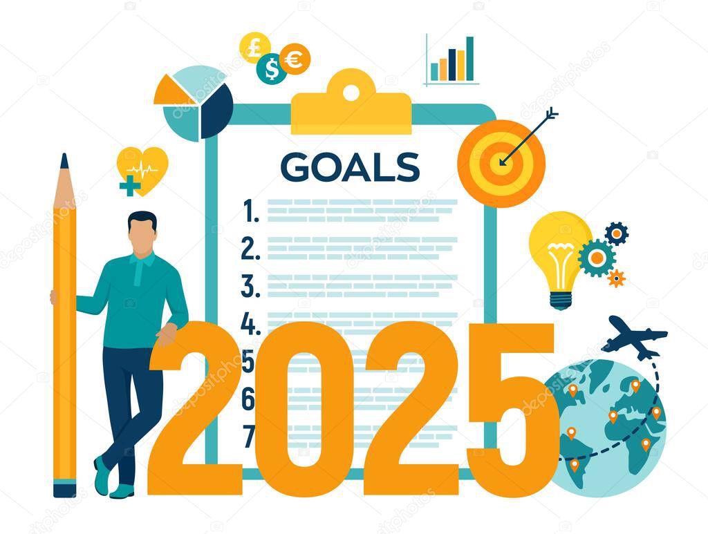 Lista de Verificación de Objetivos de Año Nuevo 2025. Meta y planes ...