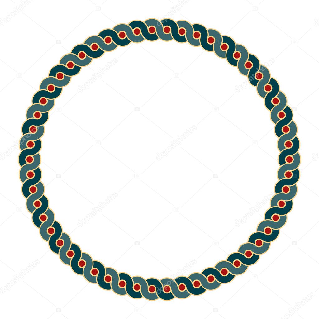 Circulo Con Bordes Ondulados Marco De Círculo Con Bordes Decorados